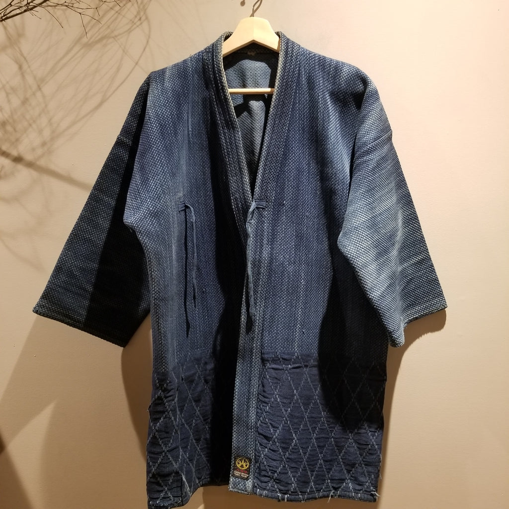 Vintage Aizome Indigo Kendo Swordsman Jacket XL - Siamurai